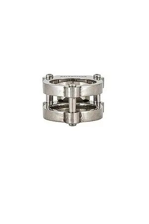 Balenciaga Gear Ring In Metallic Silver - Antique Silver